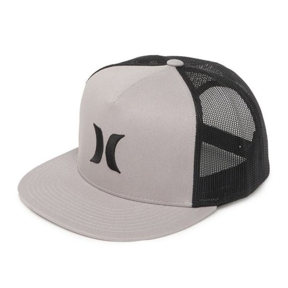 Hurley | Accessories | Hurley Icon Solid Flat Trucker Baseball Cap In ...